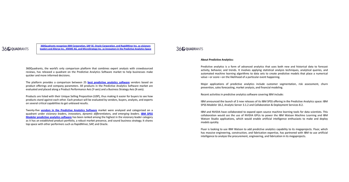 Ibm Spss Modeler In Predictive Analytics Software Ibm Spss Modeler In